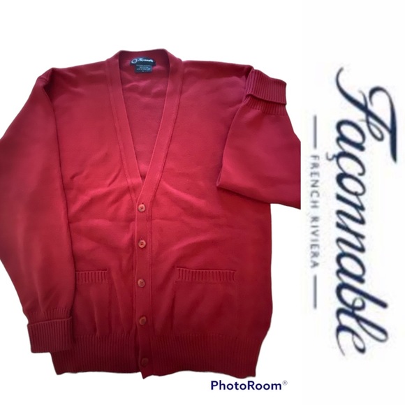 Faconnable | Sweaters | Faconnable Classic Mens Cotton Cardigan L ...